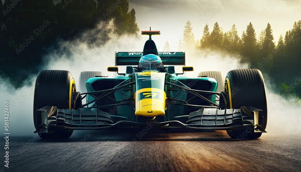 Auto racing formula -1. Rally drift Stock Illustration | Adobe Stock