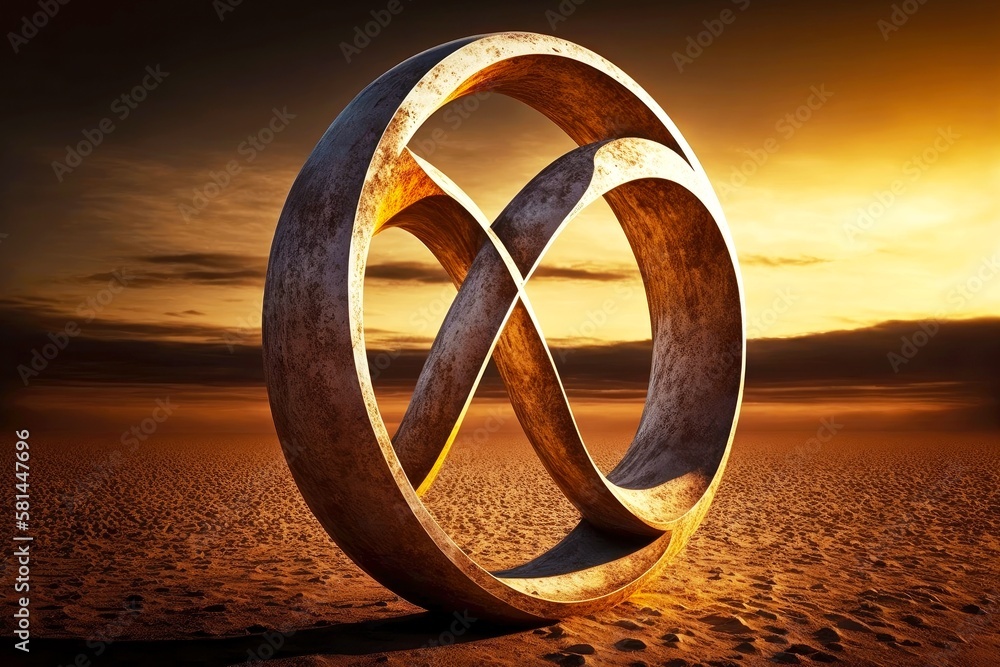large infinity sign as symbol of future success, created with ...