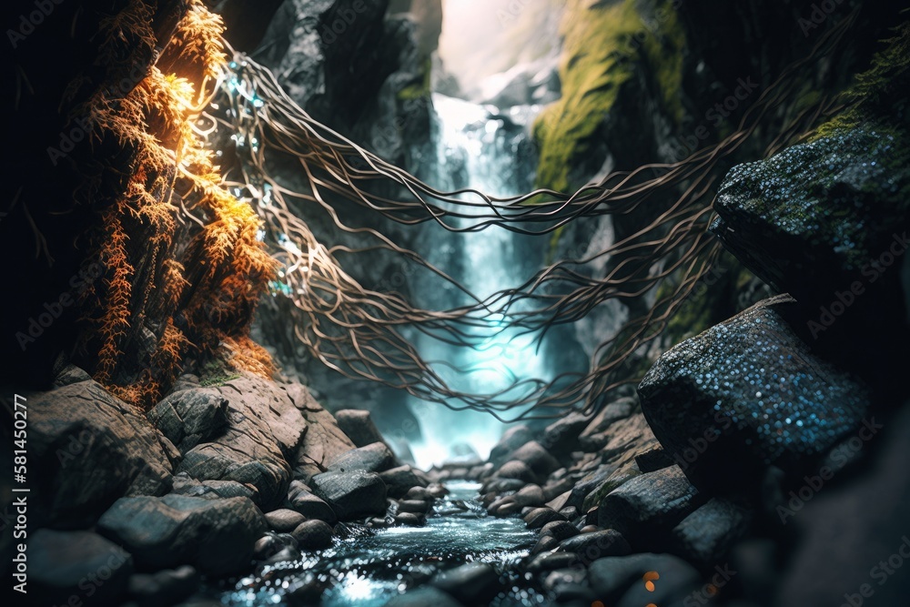 Discovering the Insane Details of a Waterfall Gushing Through a Narrow ...