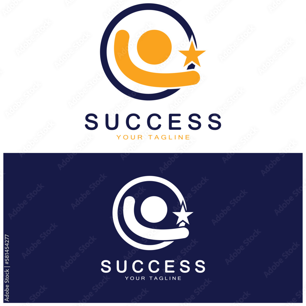 Abstract people success logo design.fun people,healthy people,sport ...