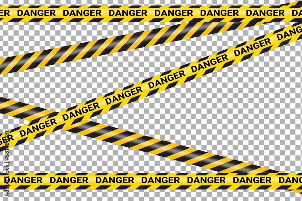 Warning label, warning tape, danger signs, danger tape, caution tape ...