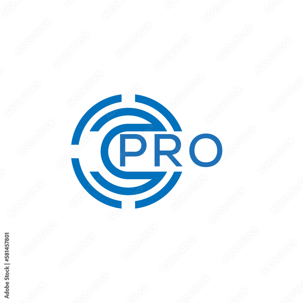 PRO letter logo design. PRO creative initial letter logo concept. PRO ...