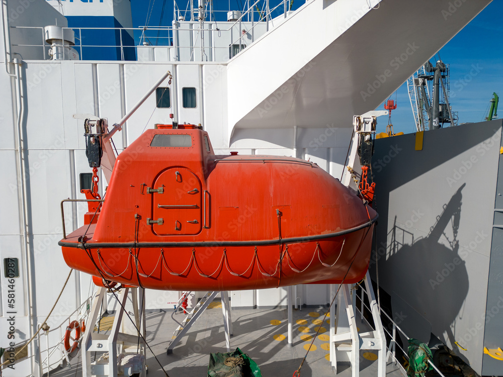 Poster lifeboat on a cargo ship, for emergency evacuation – Wall Art ...