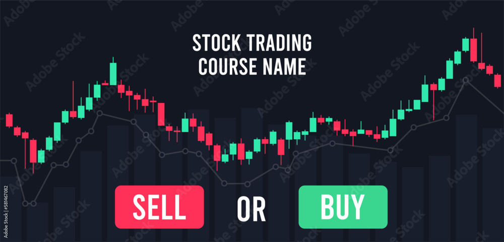 Trading courses promo page. Web banner template for trading companies ...