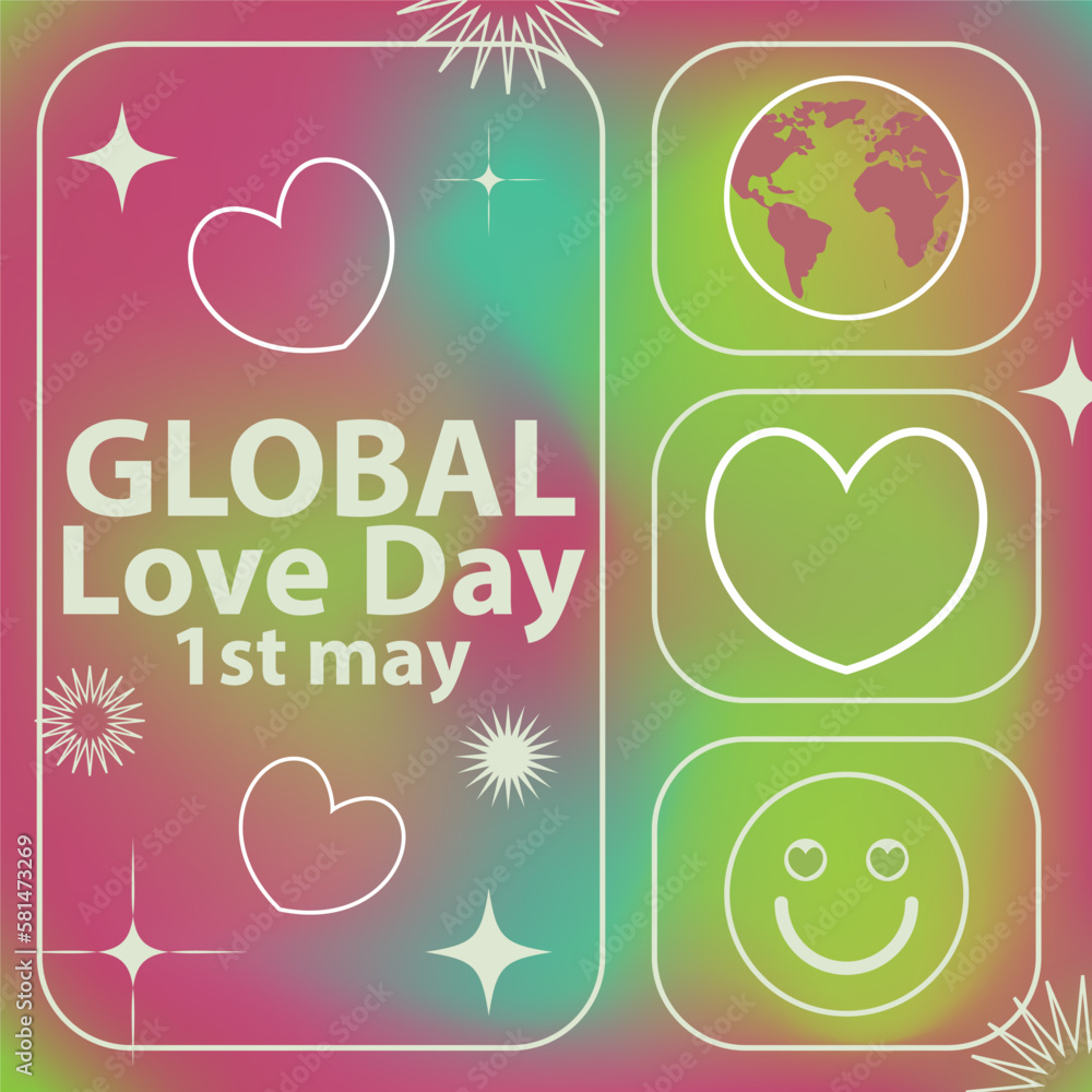 Global love day vector banner background design celebrated every year ...