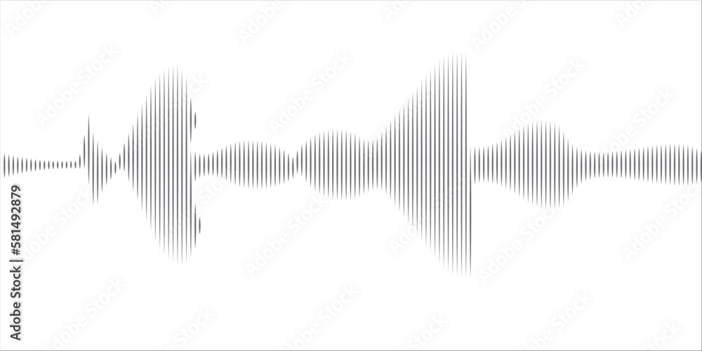 Abstract voice sound wave pattern element, Voice sound wave liens and ...