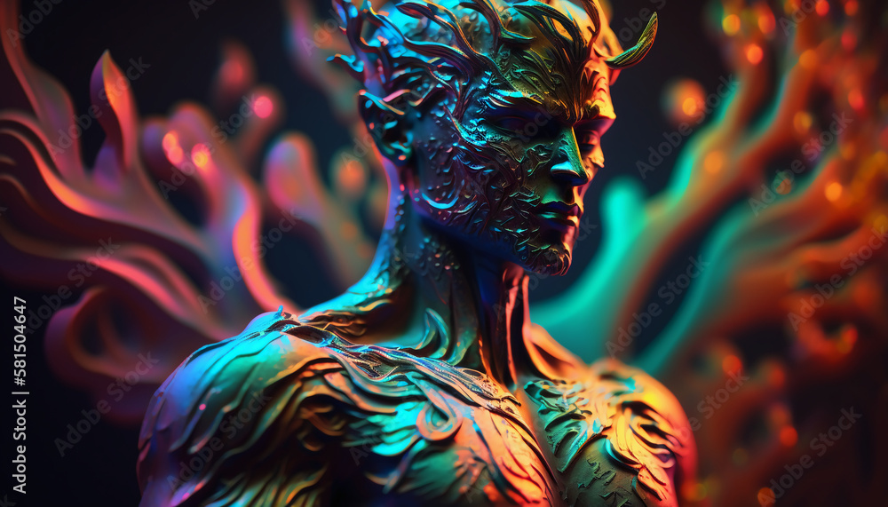 psychedelic Dark Naturalism diorama, upper body shot, Soft focus Light ...