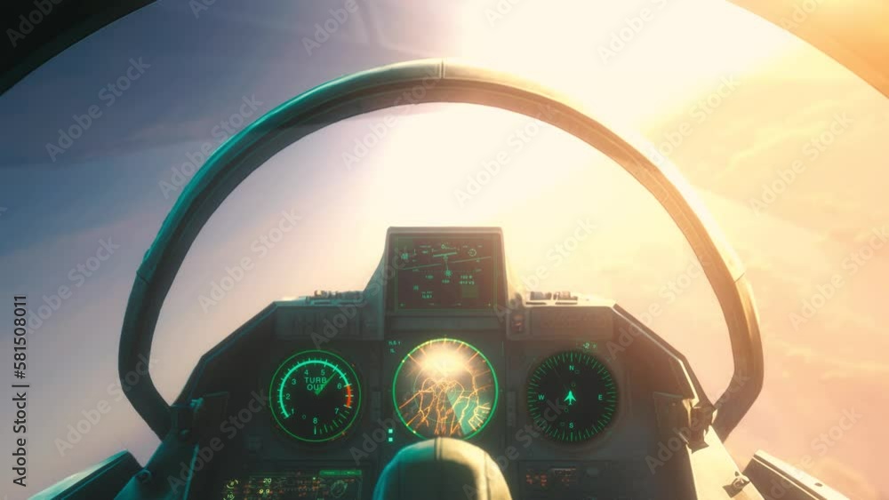 The video captures the breathtaking view from the cockpit of a military ...