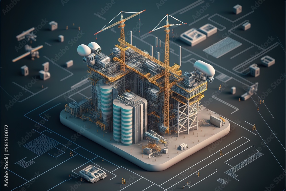 Aerial Drone Footage with VFX Concept: Building Construction Site Gets ...