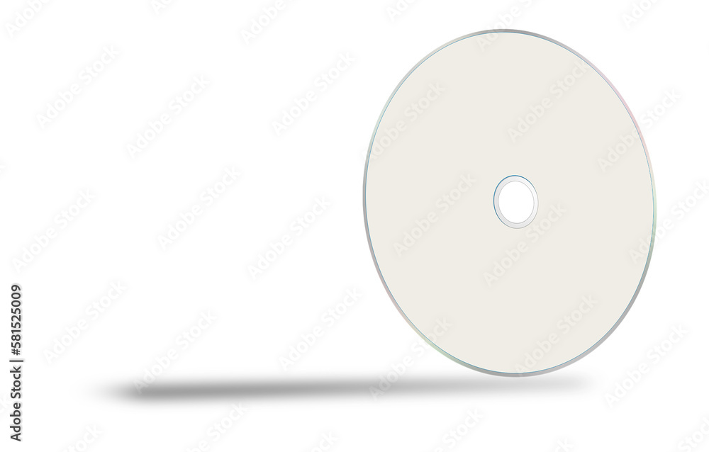CD or DVD blank template white for presentation layouts and design. 3D ...