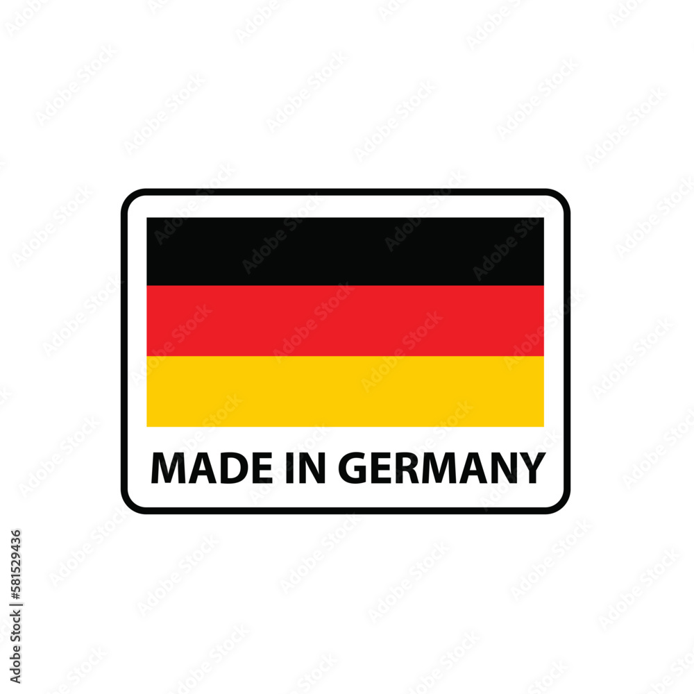 Made in Germany vector logo and Germany flags logo design vector de ...
