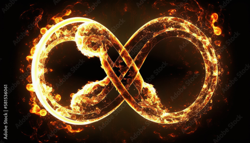 fire infinity forever endless symbol sign Generative AI, Generativ, KI ...