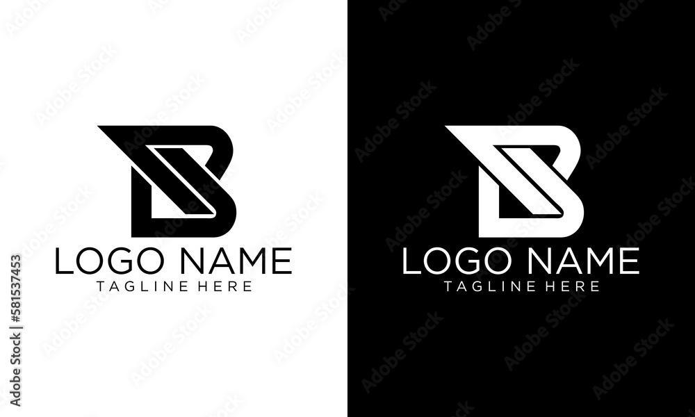 initial symbol B line bold modern logo Stock Vector | Adobe Stock