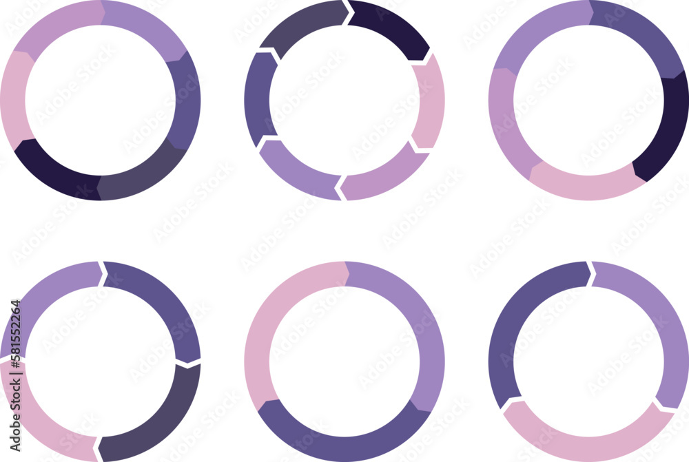 vector set of cycle infographic elements Stock Vector | Adobe Stock