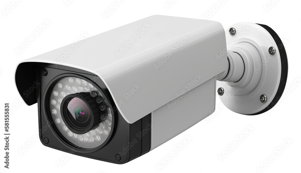 CCTV security camera cut out. Based on Generative AI Stock Illustration ...