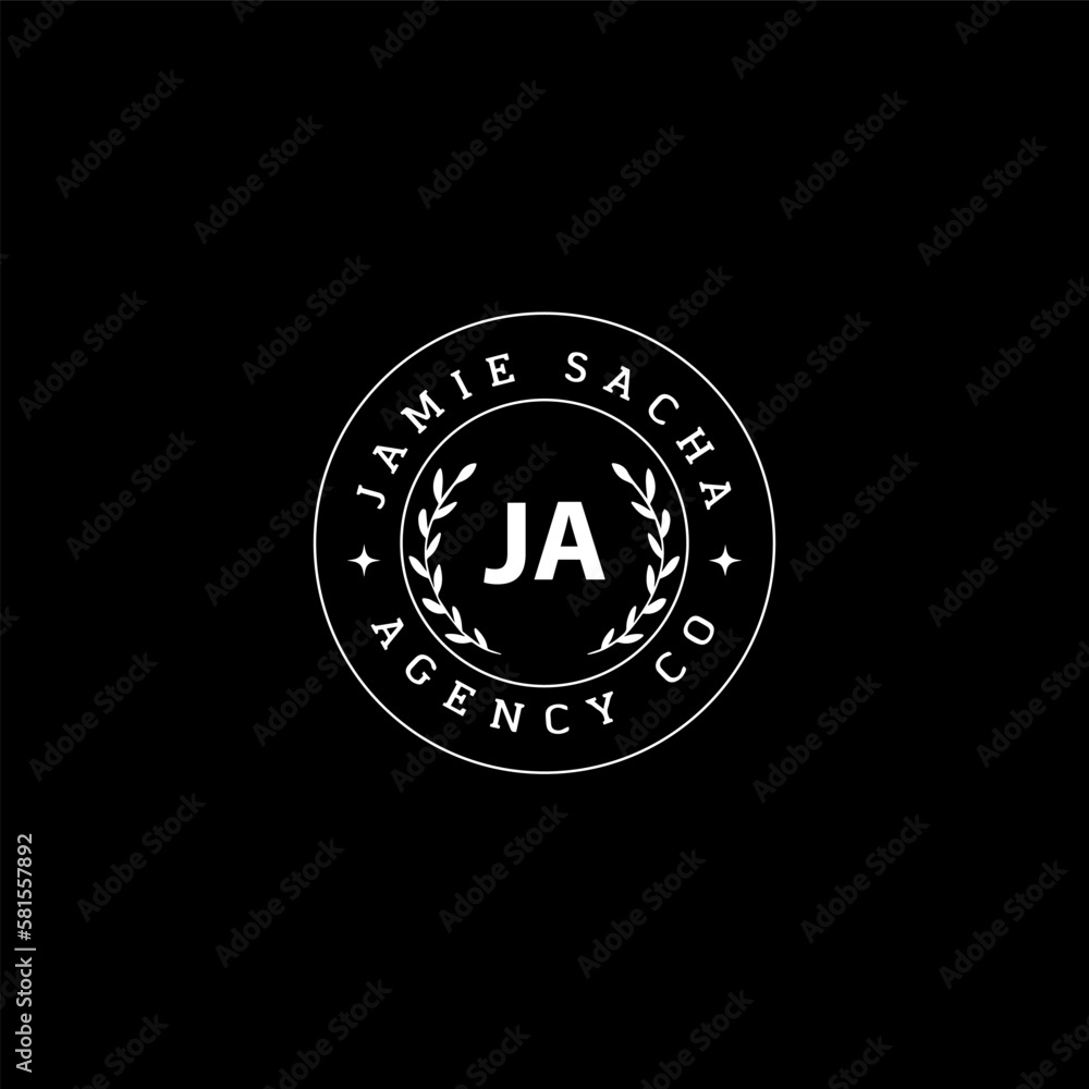JA Luxury Letter Initial with Crown logo Vector, Great Luxury Logo ...