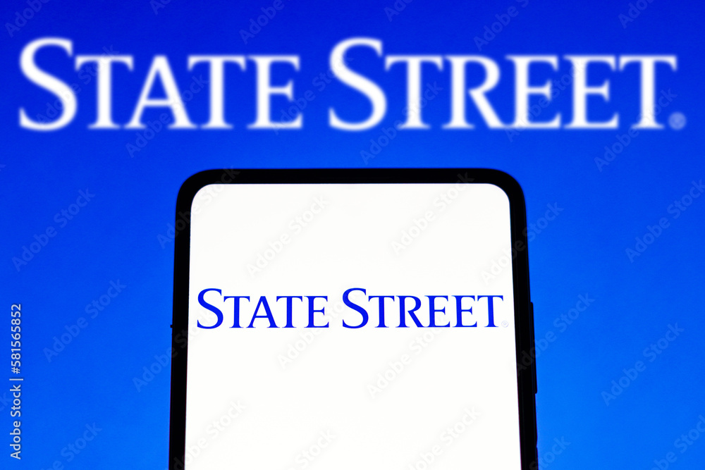 March 15, 2023, Brazil. In this photo illustration, the State Street ...