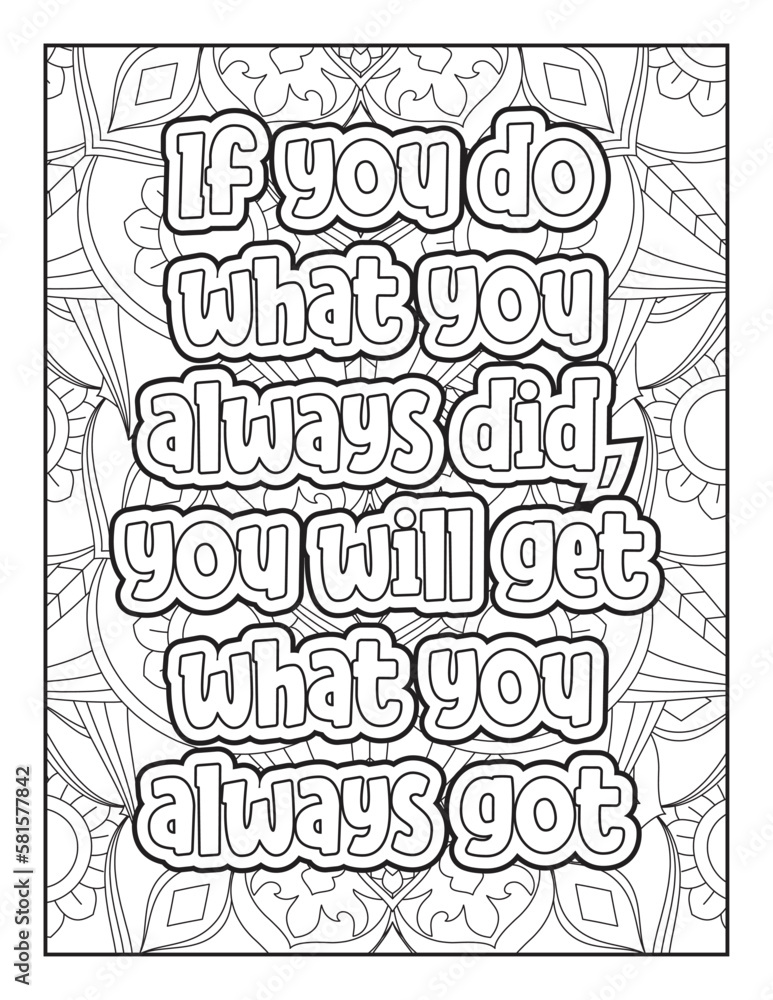 Affirmative quotes coloring page. Positive quotes coloring page ...