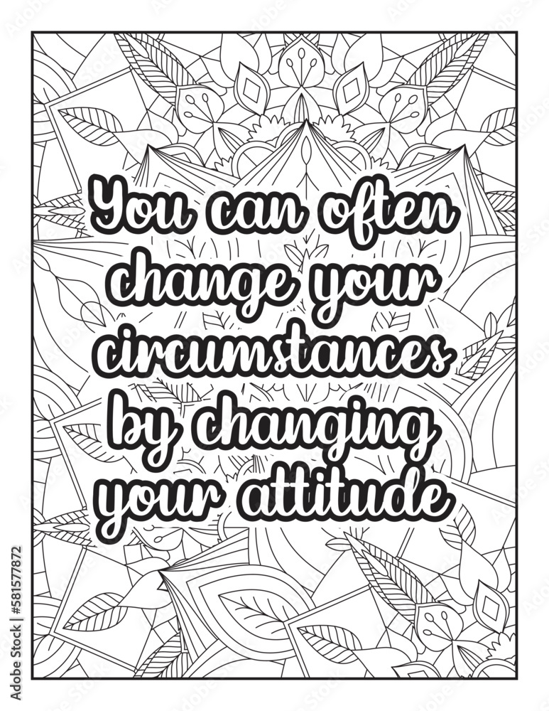 Affirmative quotes coloring page. Positive quotes coloring page ...