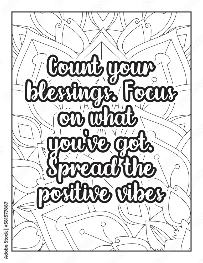 Affirmative quotes coloring page. Positive quotes coloring page ...