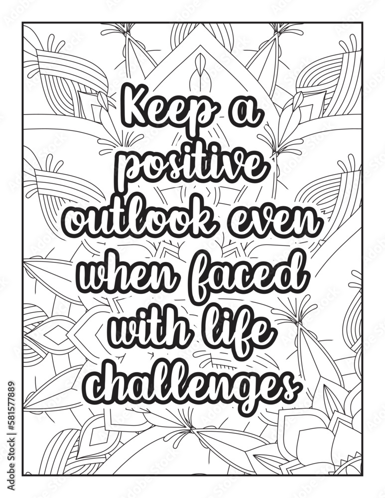 Affirmative quotes coloring page. Positive quotes coloring page ...
