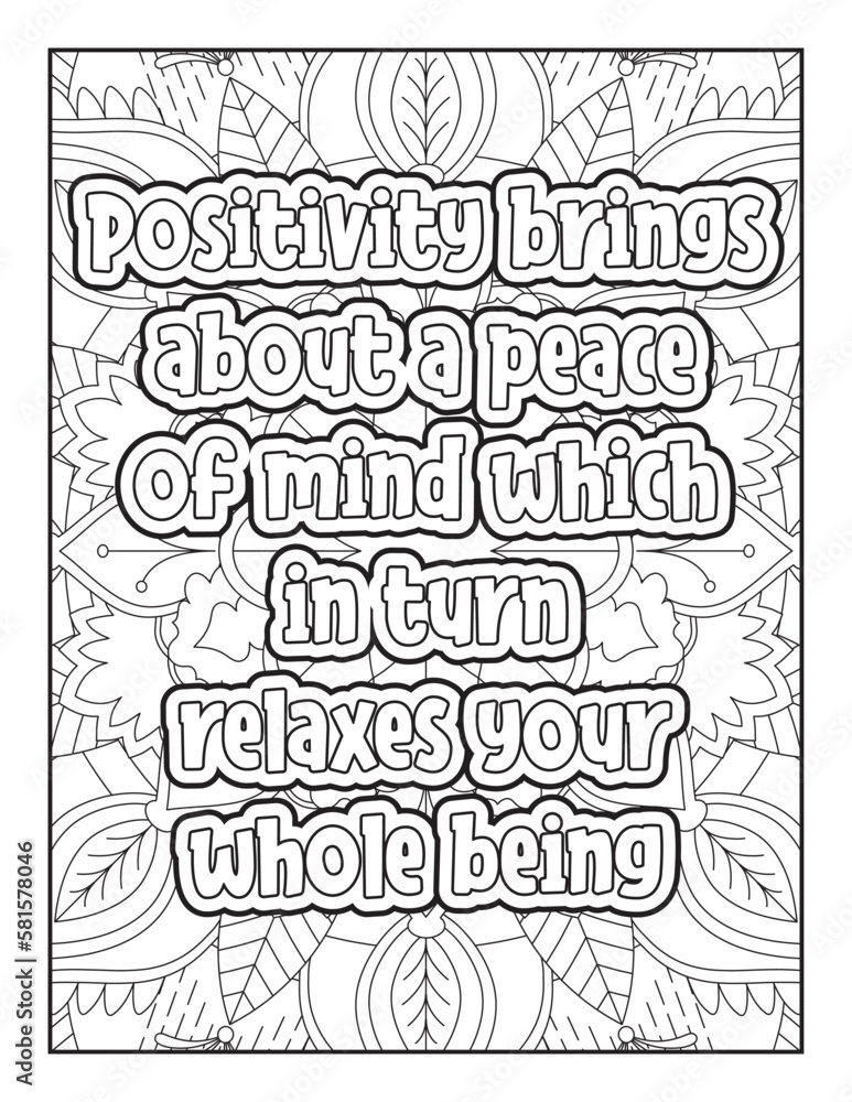 Affirmative quotes coloring page. Positive quotes coloring page ...