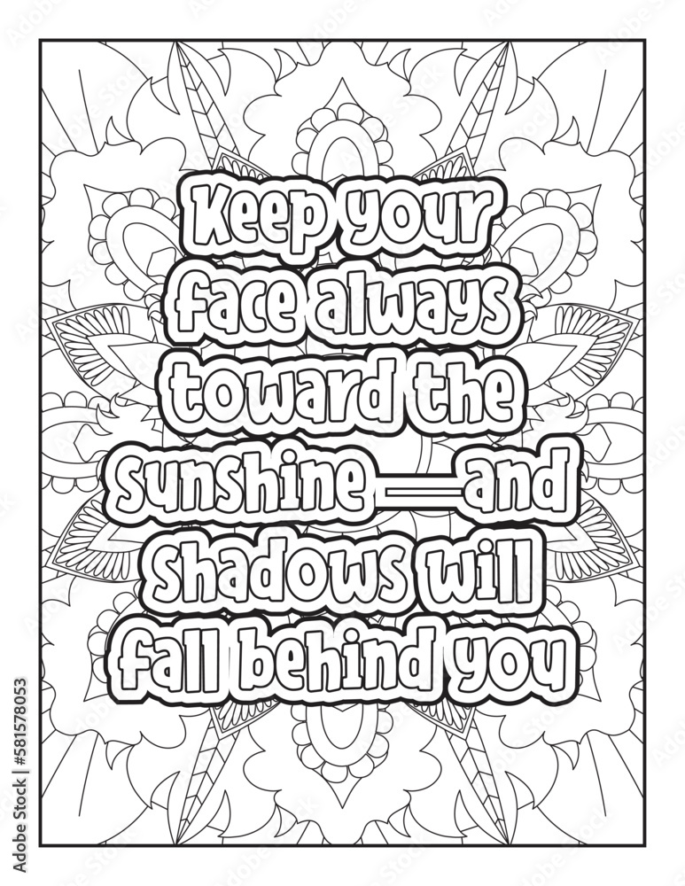 Affirmative quotes coloring page. Positive quotes coloring page ...