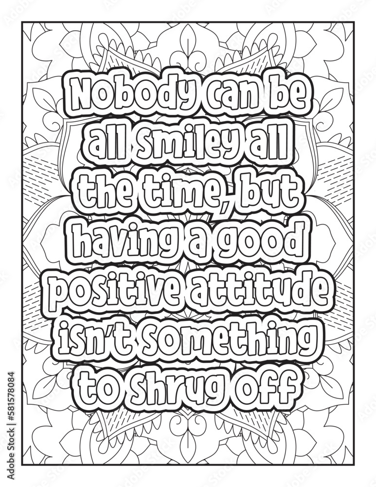 Affirmative quotes coloring page. Positive quotes coloring page ...