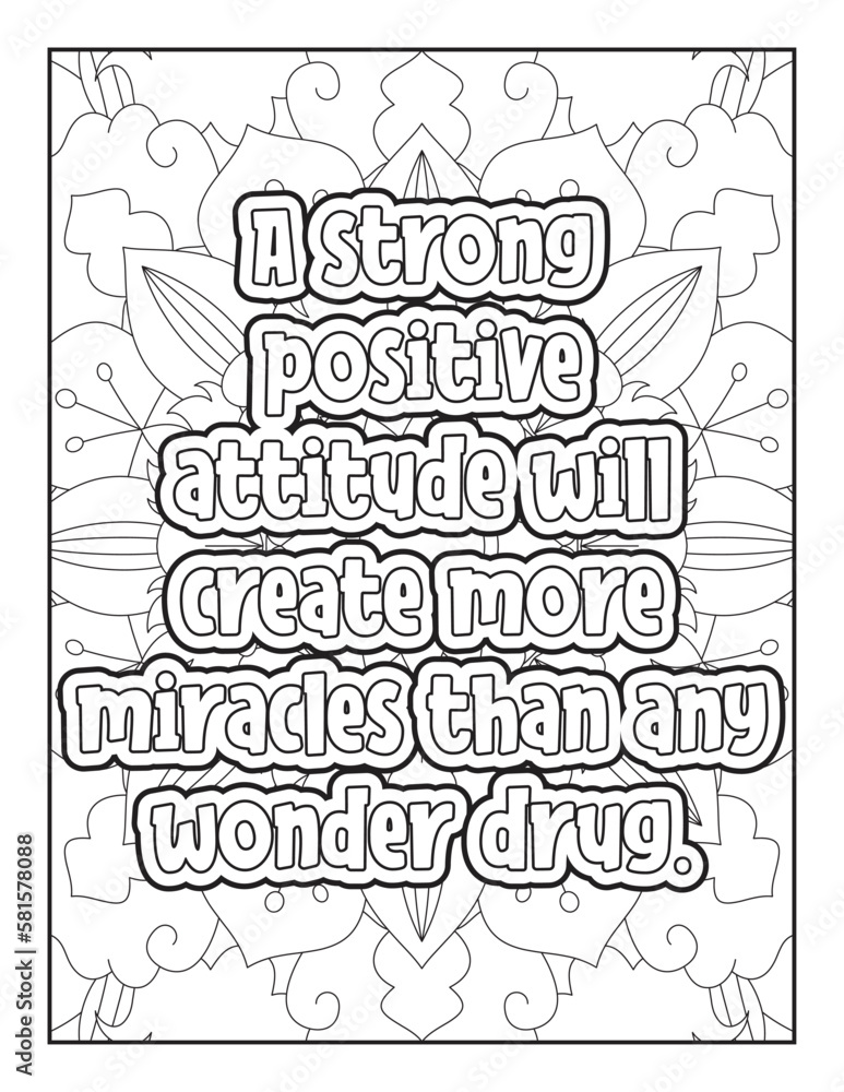 Affirmative quotes coloring page. Positive quotes coloring page ...