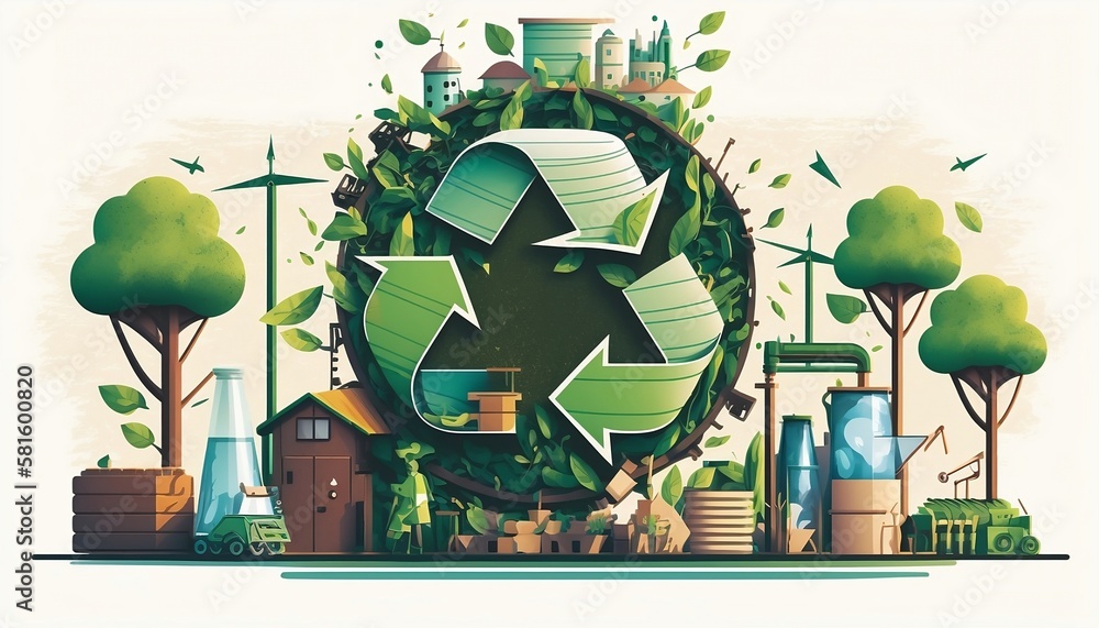 Recycle, reduce, reuse and repair. Creative images about recycling ...