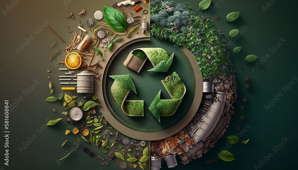 Recycle, reduce, reuse and repair. Creative images about recycling ...