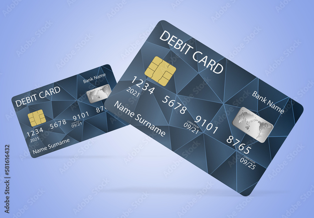 Debit Credit Card Mockup Stock Template | Adobe Stock