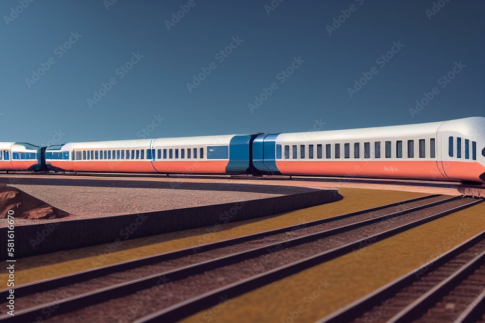 The future view of cross-country travel supersonic trains, concept of ...