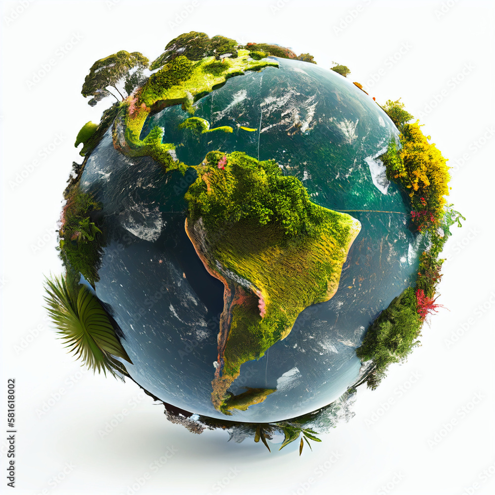 Planet Earth: Celebrate Arbor Day Stock Illustration | Adobe Stock