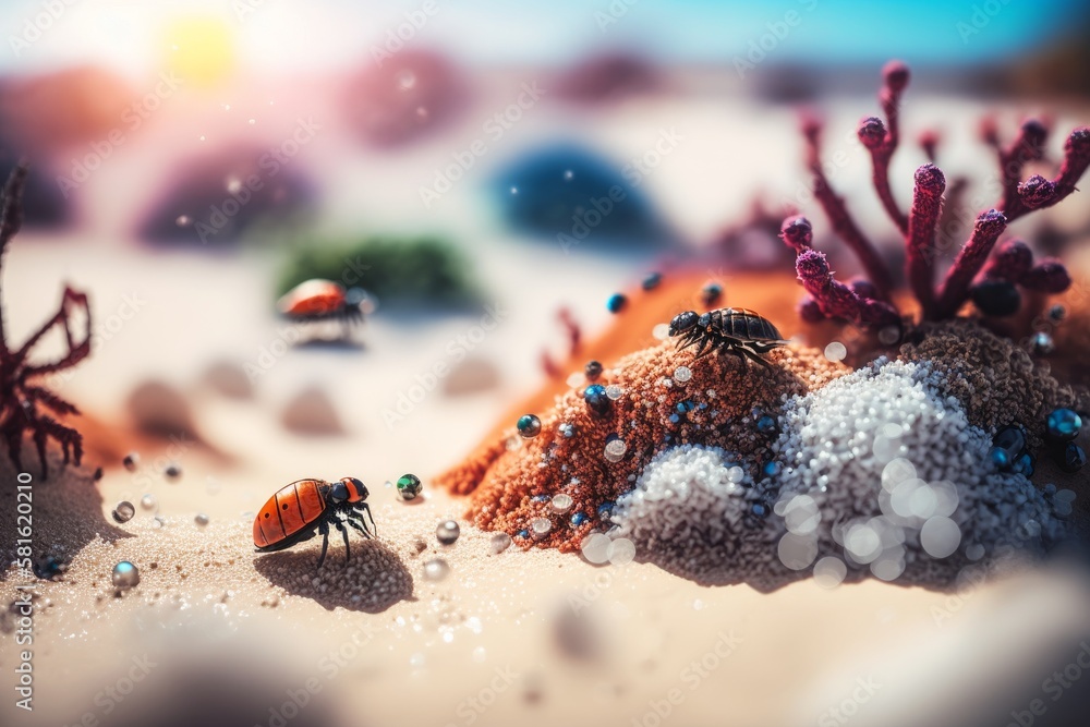 Experience the Insane Details of a Color-Coded Beach with Floating Sand ...