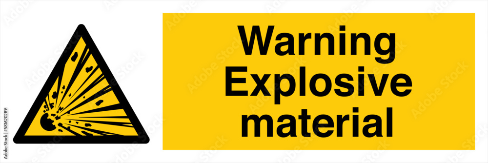 Safety Sign Marking Label Symbol Pictogram Standards Explosive material ...