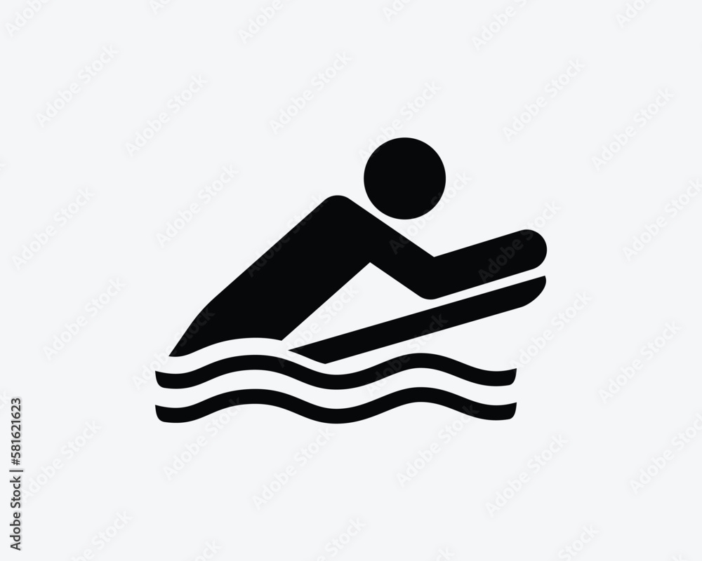 Vetor de Bodyboarding Icon Body Boarding Surf Surfing Surfer Ride Wave ...