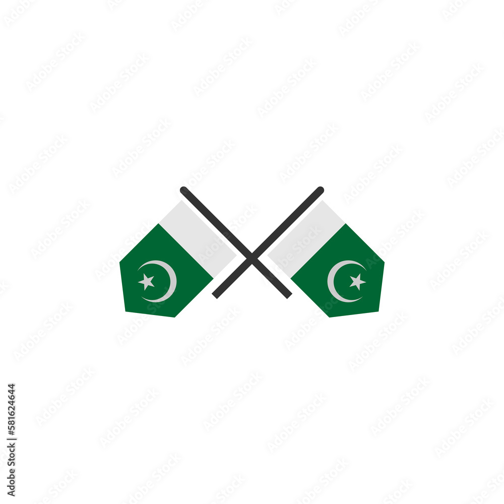 Pakistan flags icon set, Pakistan independence day icon set sign vector ...