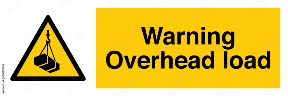 Safety Sign Marking Label Symbol Pictogram Standards Warning Overhead ...