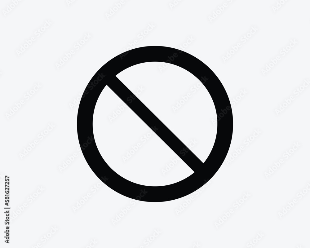 Poster Prohibition Sign Do Not Allowed Cannot Prohibited Empty Black ...