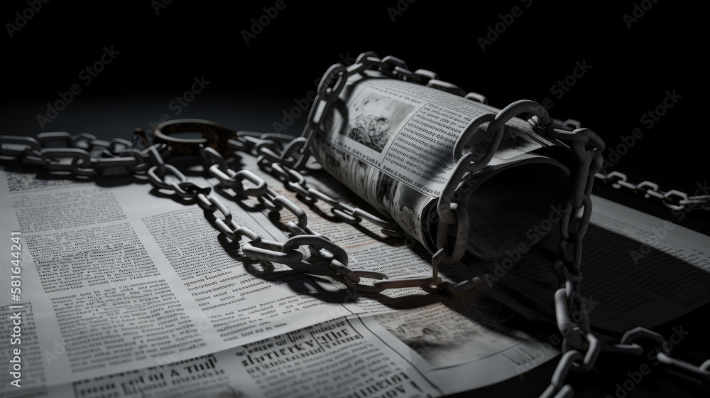 Breaking the Chains: World Press Freedom Day Background Symbolizing the ...