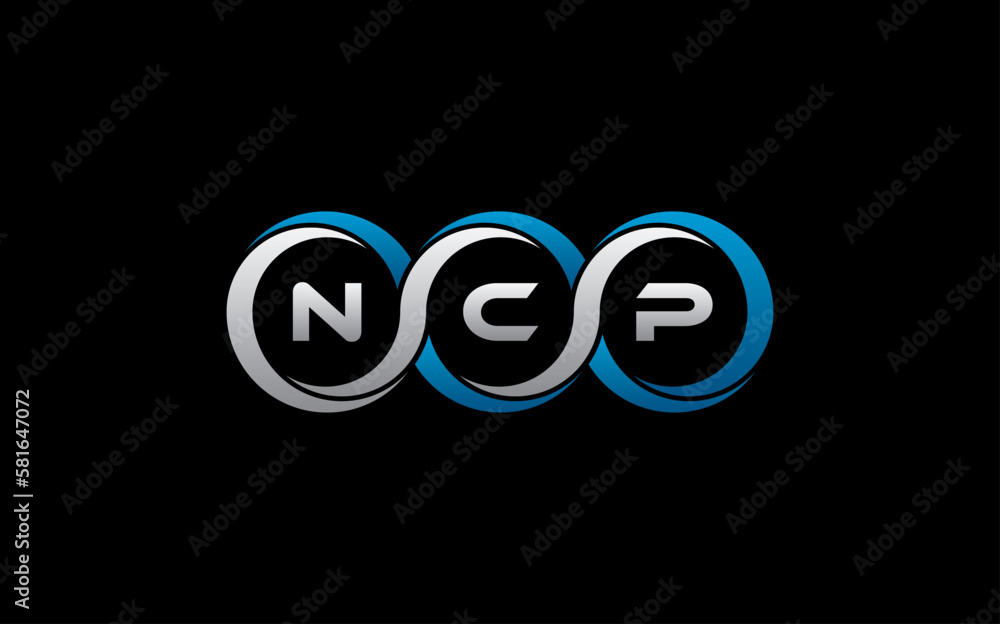 NCP Letter Initial Logo Design Template Vector Illustration Stock ...