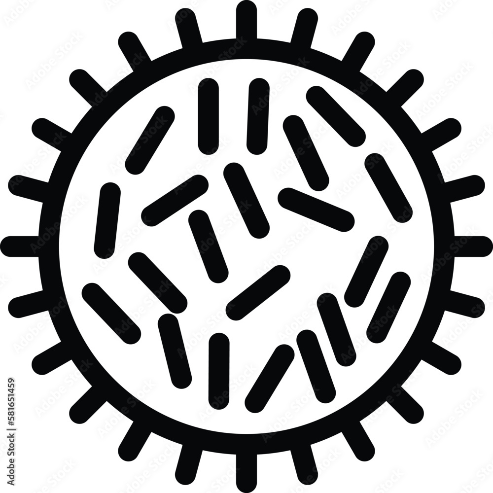 Epidemiology icon on white background. Bacteria sign. Microbiology ...