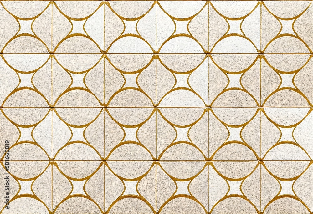 classic ornament, seamless deisgn, minimalist, white and gold colors ...