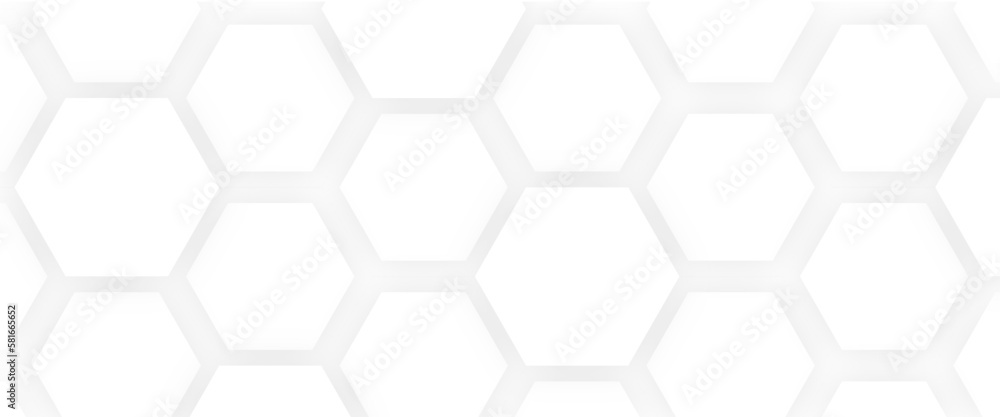 abstract white hexagon concept abstract technology background design ...