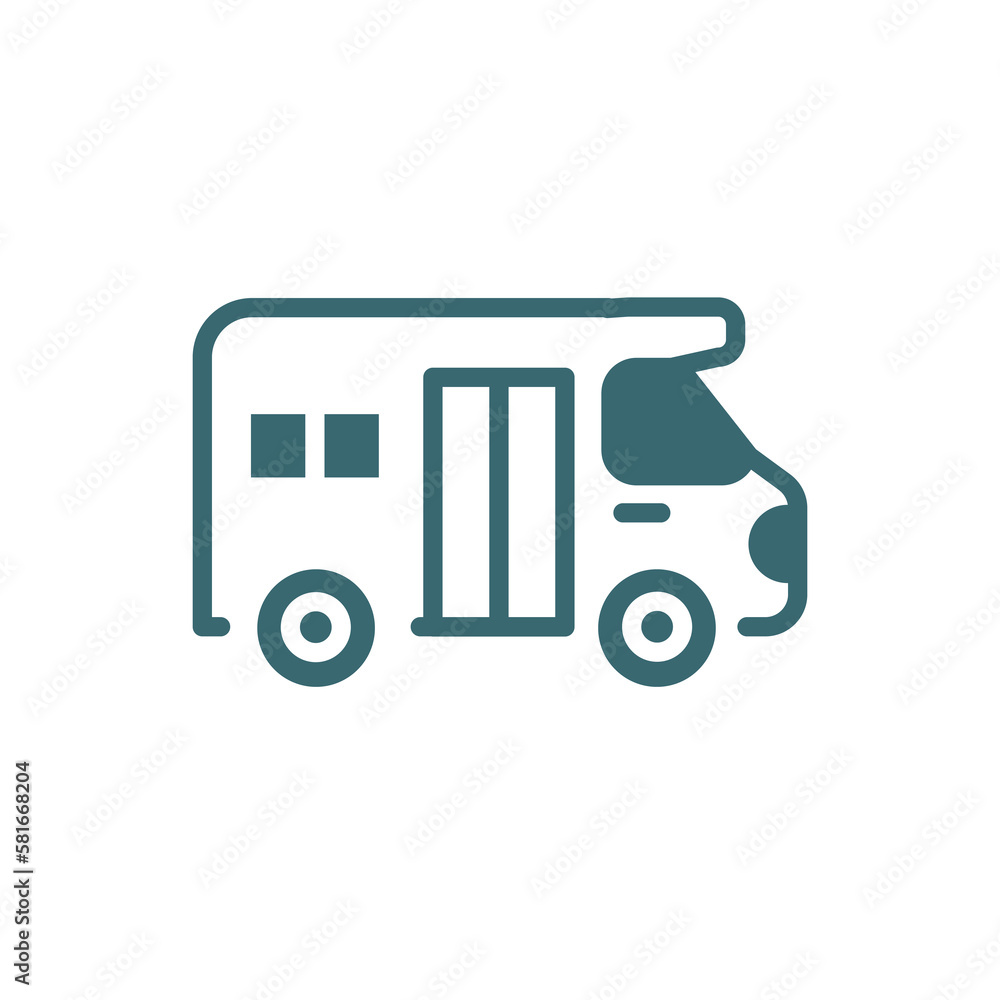 school van icon. Filled school van icon from transportation collection ...