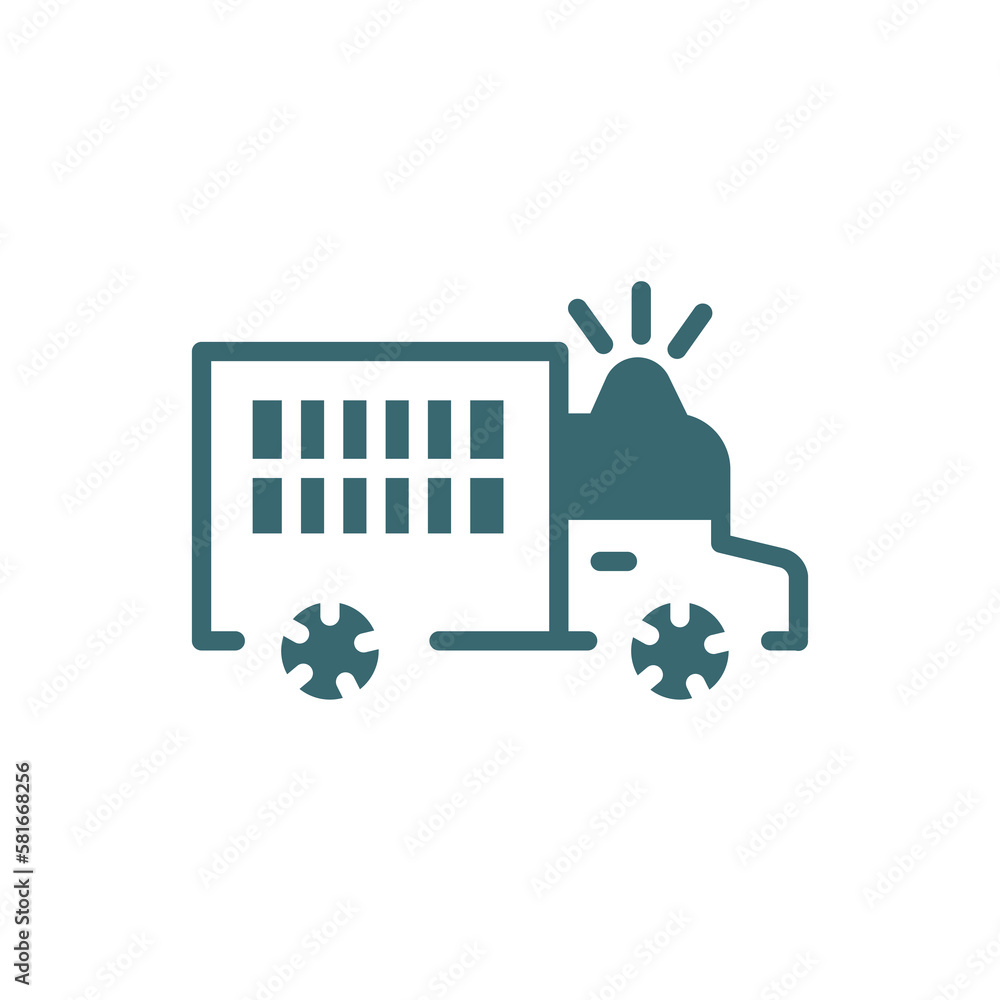 prison bus icon. Filled prison bus icon from transportation collection ...