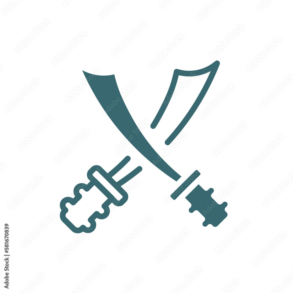 saber icon. Filled saber icon from sport and game collection. Glyph ...