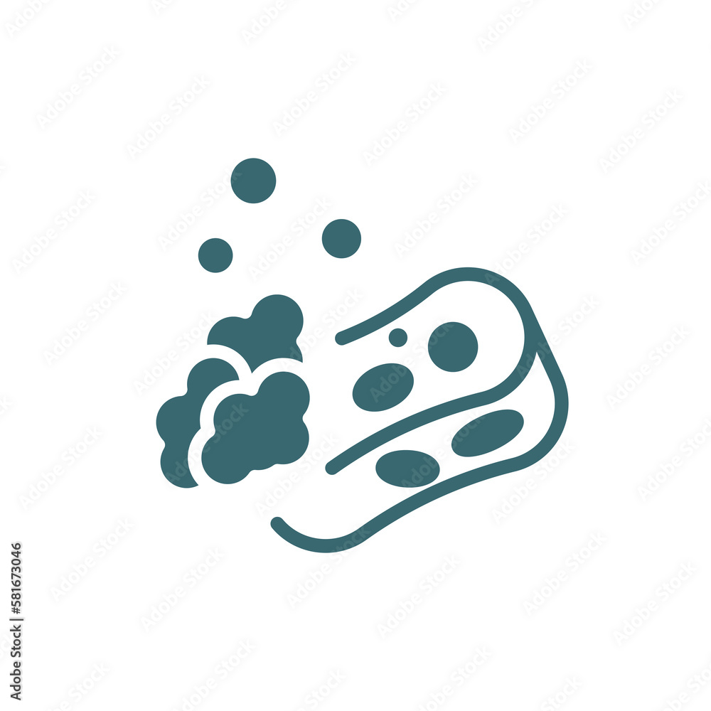 sponge cleanin icon. filled sponge cleanin, cleanly icon from cleaning ...
