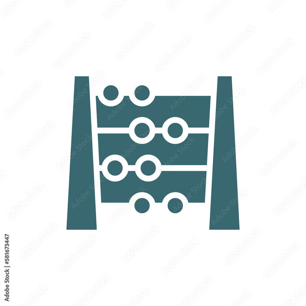 abcus icon. filled abcus, business icon from education collection. flat ...